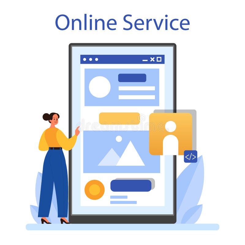 Content Filling Online Service or Platform. Making Responsive Stock ...