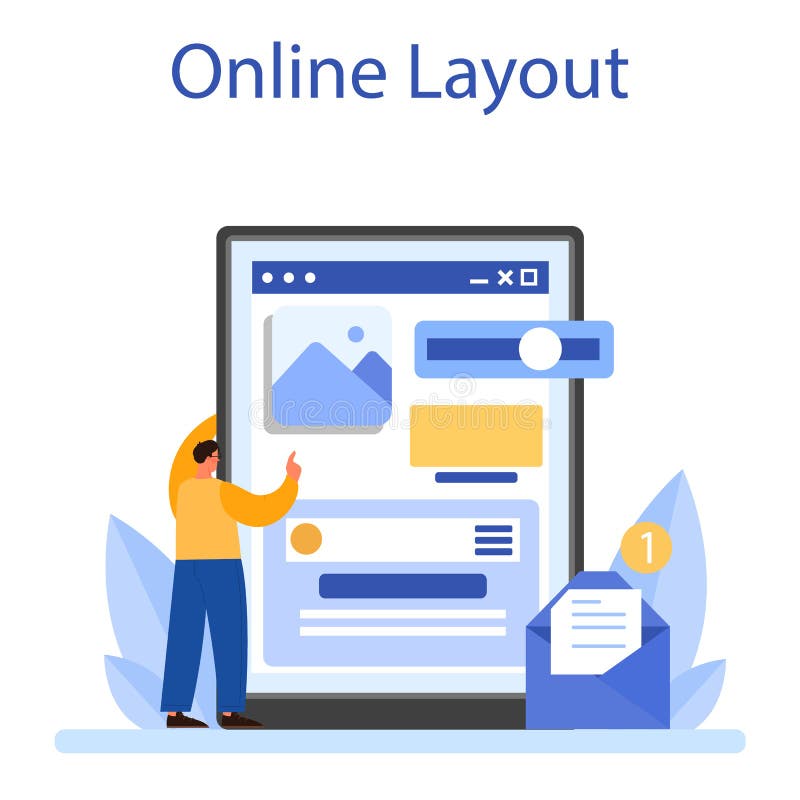 Content Filling Online Service or Platform. Making Responsive Stock ...