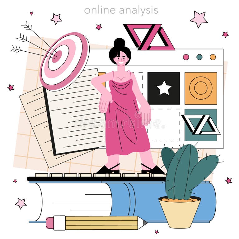 Content Filling Online Service or Platform. Target Audience Stock ...