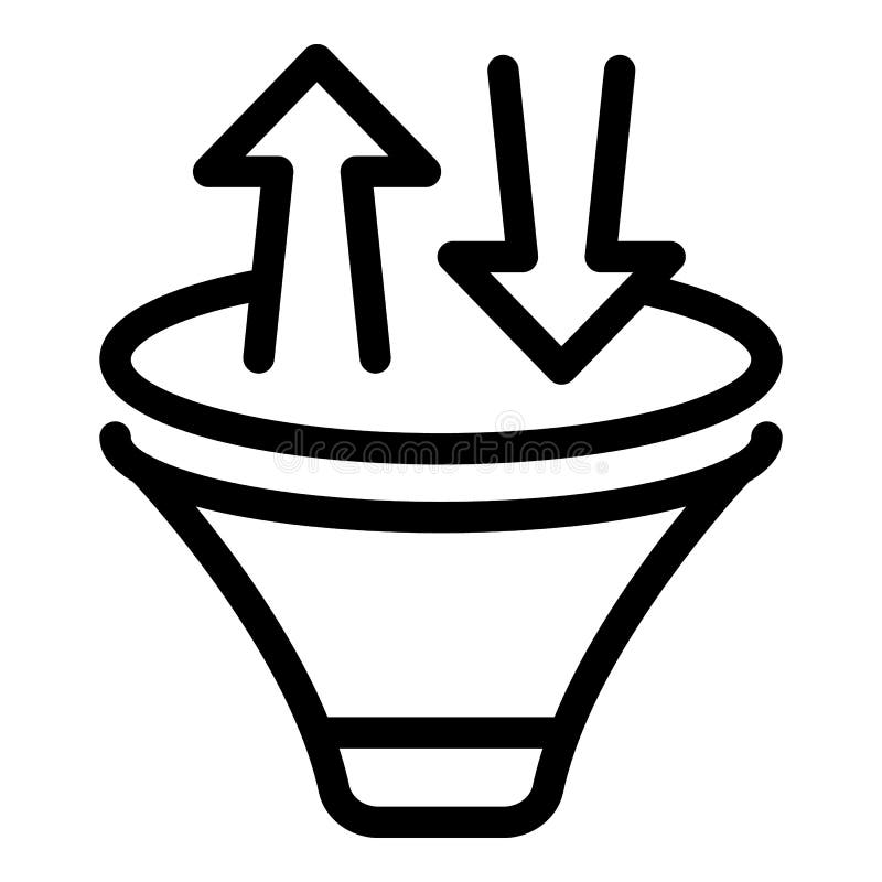 Content Filter Icon, Outline Style Stock Vector - Illustration of work ...