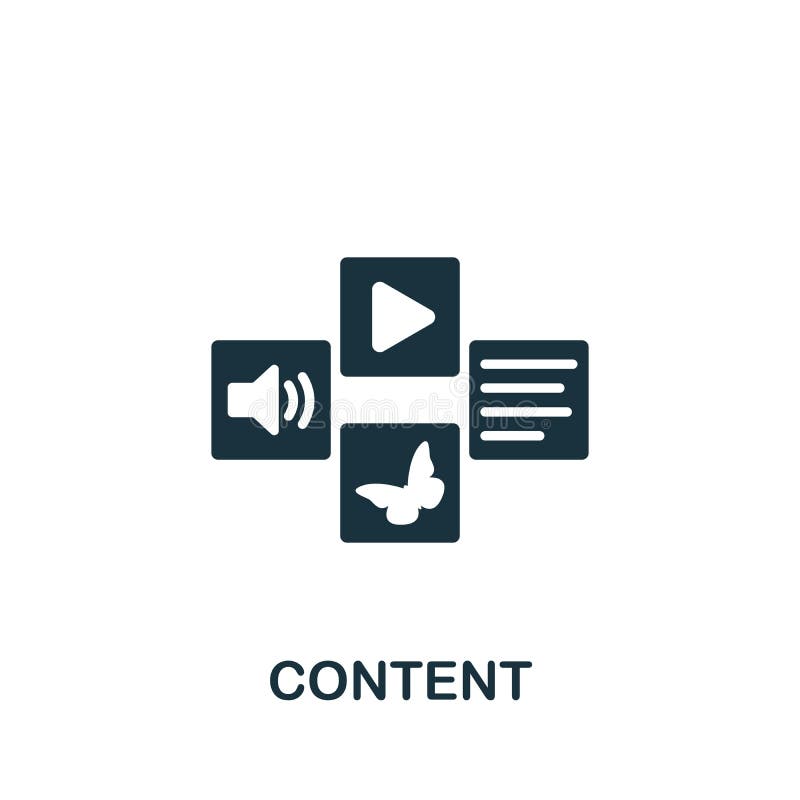 Content Icon. Monochrome Simple Project Planning Icon for Templates ...