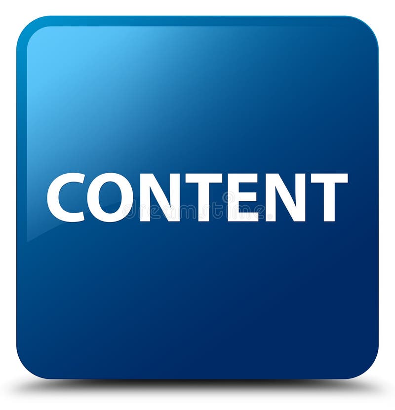 Content blue square button stock illustration. Illustration of button ...