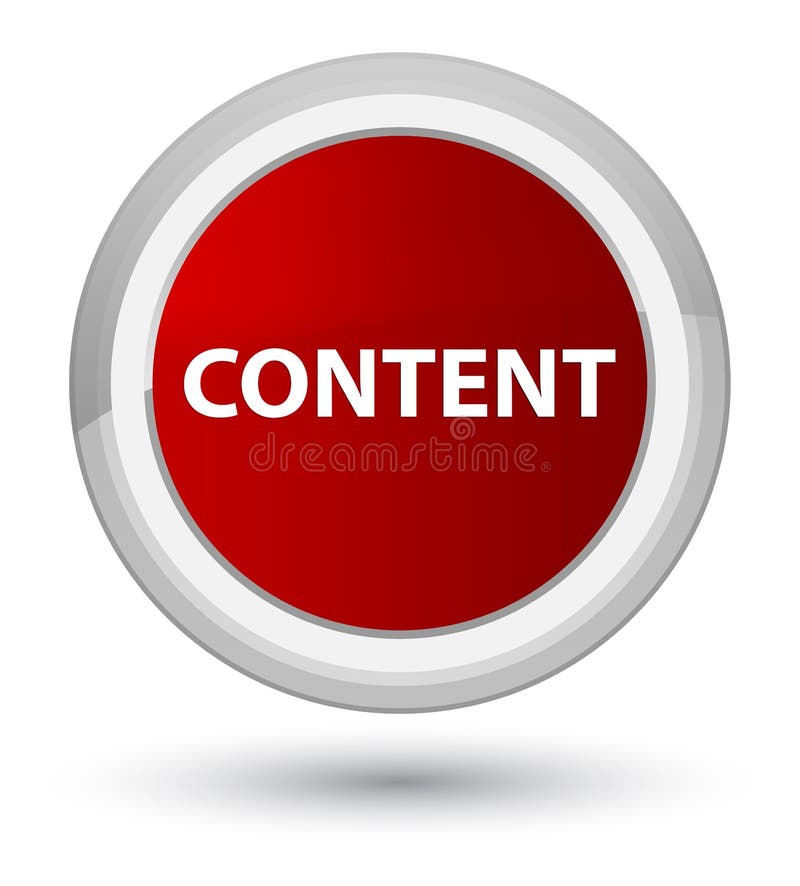 Content Prime Red Round Button Stock Illustration - Illustration of ...