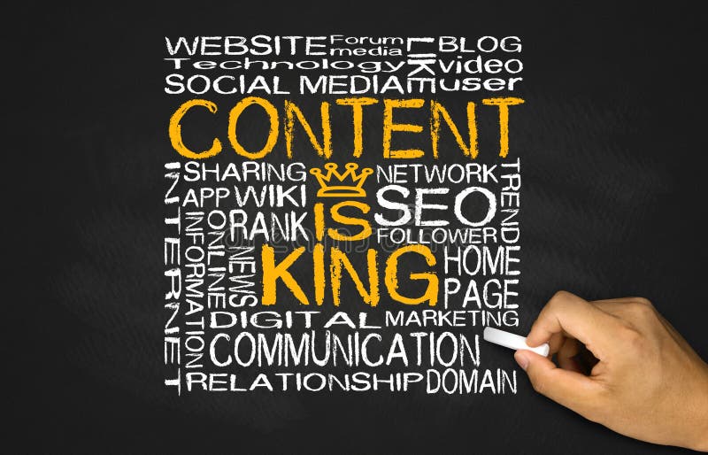 Content is king concept stock photo. Image of king, marketing - 47118672