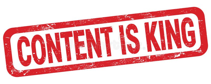 CONTENT is KING Text Written on Red Rectangle Stamp Stock Illustration ...