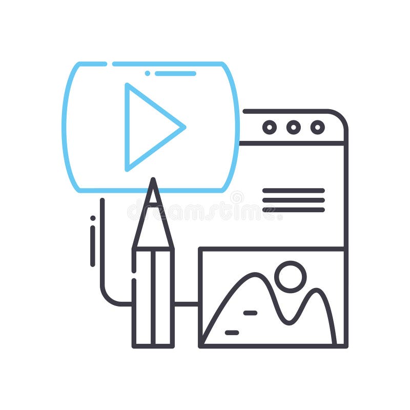 Content Line Icon, Outline Symbol, Vector Illustration, Concept Sign ...