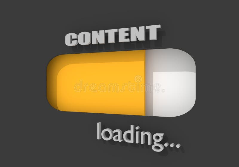 Content loading bar stock illustration. Illustration of check - 188344555