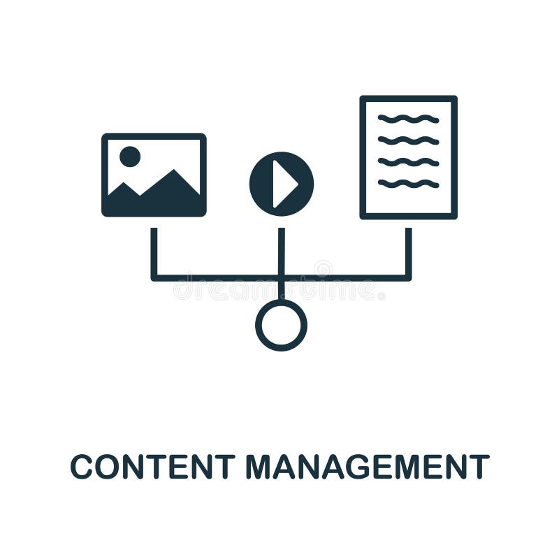 Content Management Icon. Monochrome Style Icon Design from Project ...