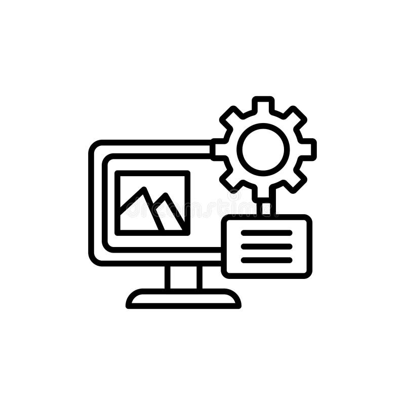 Content management icon stock illustration. Illustration of white ...