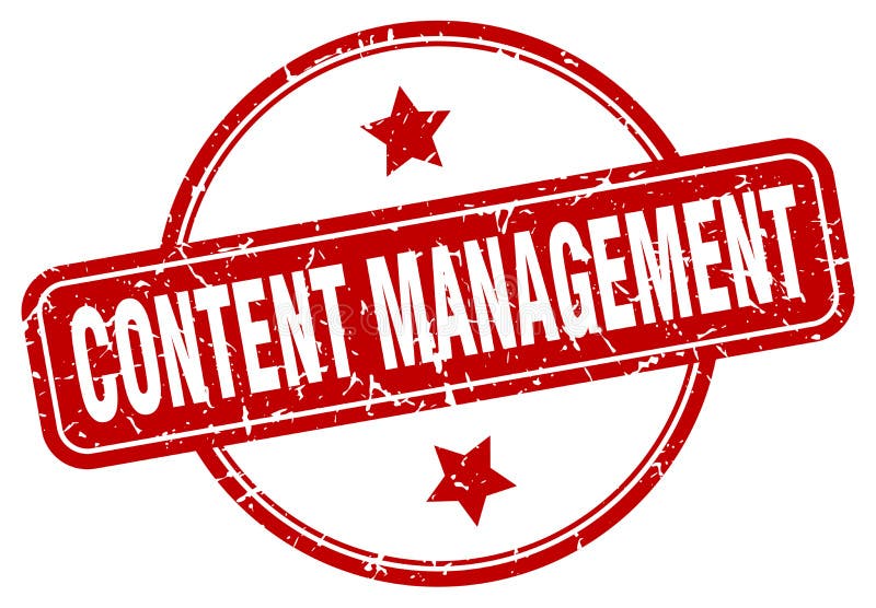 Content Management Stamp. Content Management Round Grunge Sign Stock ...