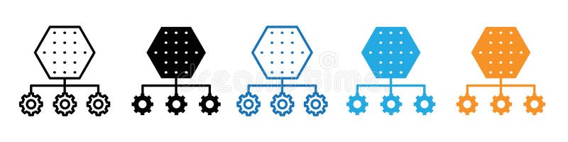 Content Management Structure Icon. Social Media Information ...