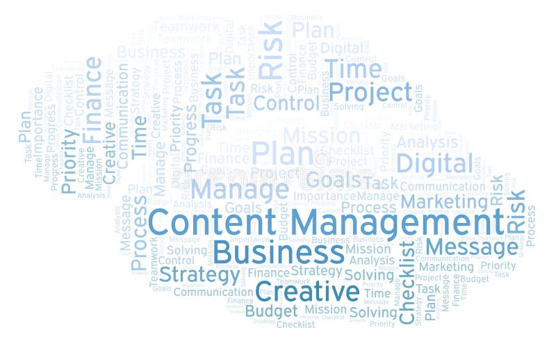 Content Management System Word Cloud, Made with Text only. Stock ...