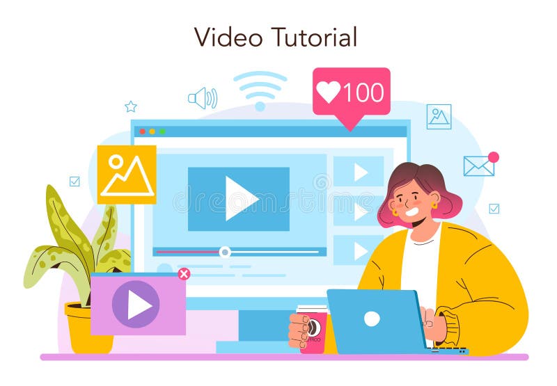 Content Manager Online Service or Platform. Digital Promotion Stock ...