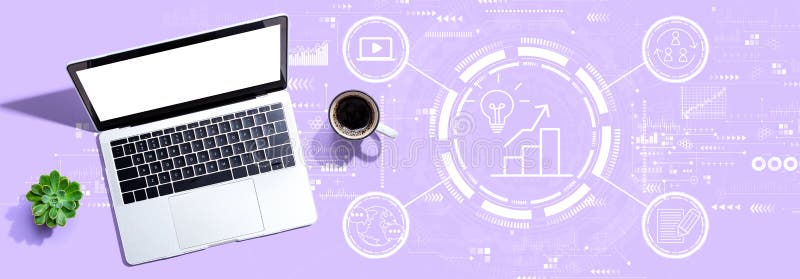 Content Marketing Concept with a Laptop Computer Stock Image - Image of ...