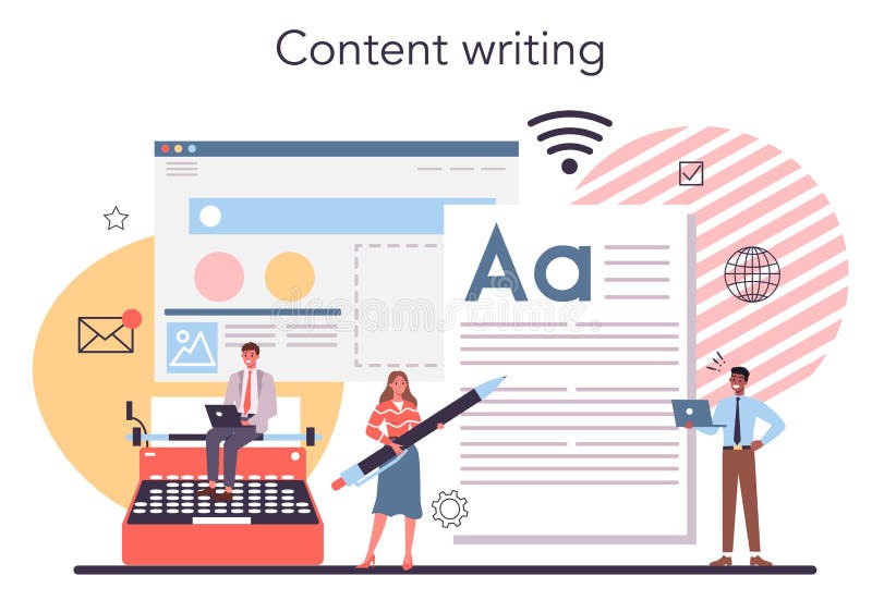 Content Marketing Concept. Making Responsive and Viral Content Stock ...