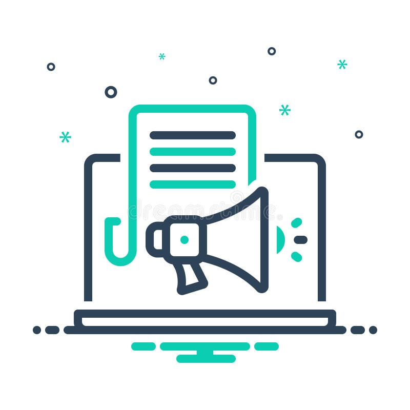 Mix Icon for Content Marketing, Content and Promo Stock Vector ...