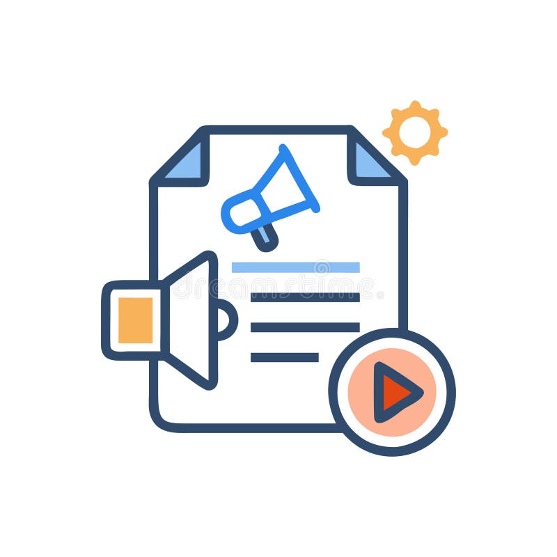 Content Marketing Icon for Engagement Stock Image - Illustration of ...