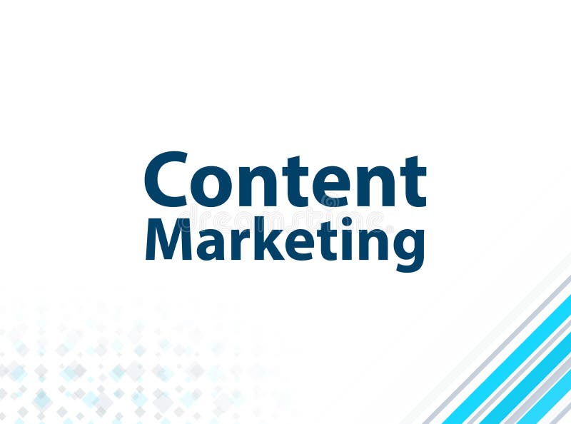 Content Marketing Modern Flat Design Blue Abstract Background Stock ...