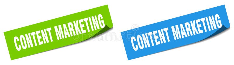Content Marketing Sticker. Content Marketing Sign Set Stock Vector ...