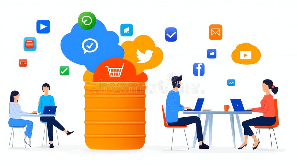 A Content Marketing Strategy Utilizing Multiple Content Formats. Stock ...