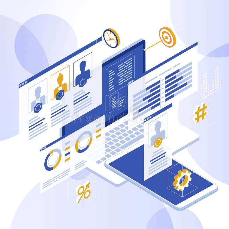 Content Marketing Strategy Web Banner Stock Vector - Illustration of ...