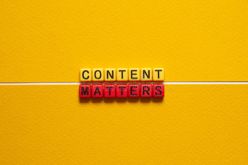 Content Matters - Word Concept on Cubes, Text Stock Image - Image of ...