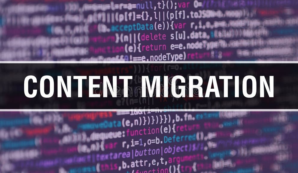 Content Migration Concept Illustration Using Code for Developing ...