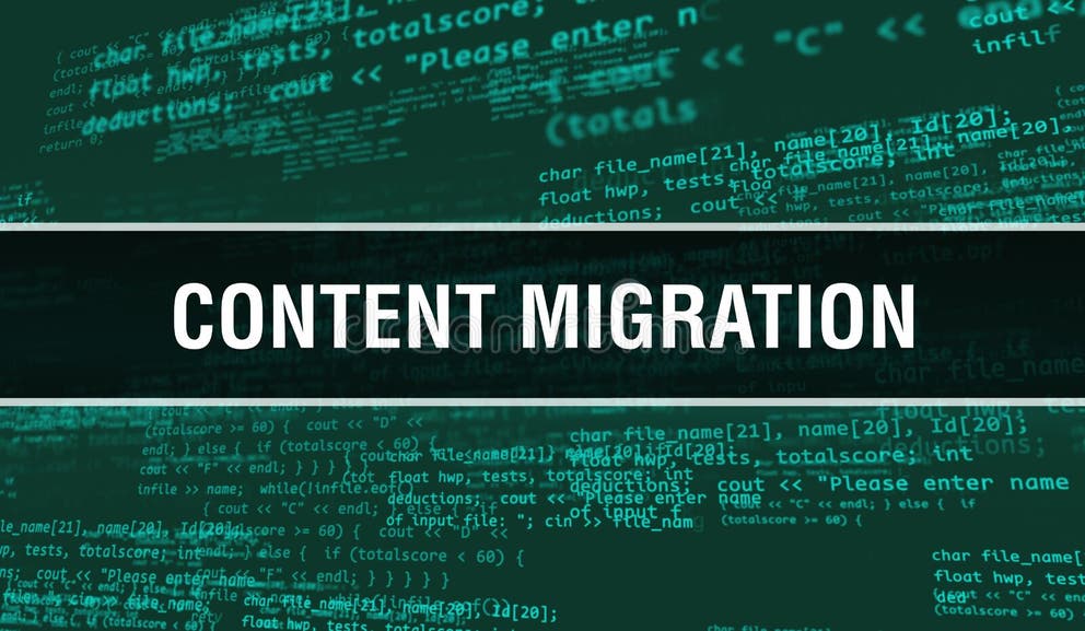 Content Migration Concept with Random Parts of Program Code. Content ...