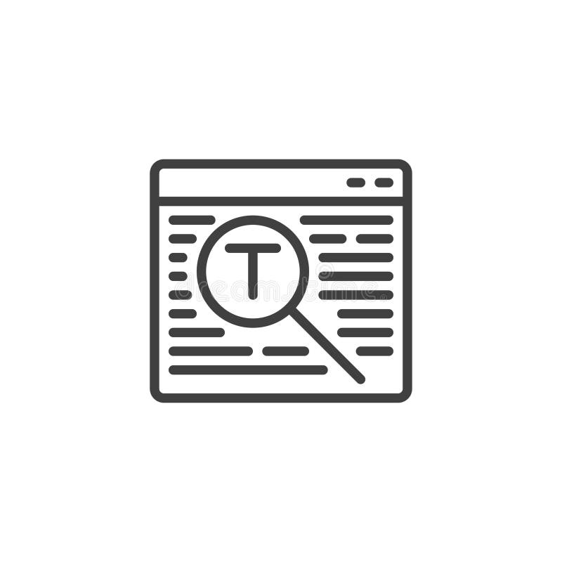 Content Optimization Line Icon Stock Vector - Illustration of graphics ...