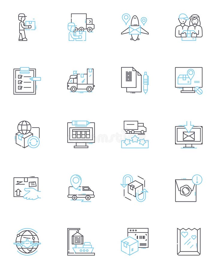 Content Optimization Linear Icons Set. Keywords, Optimization ...