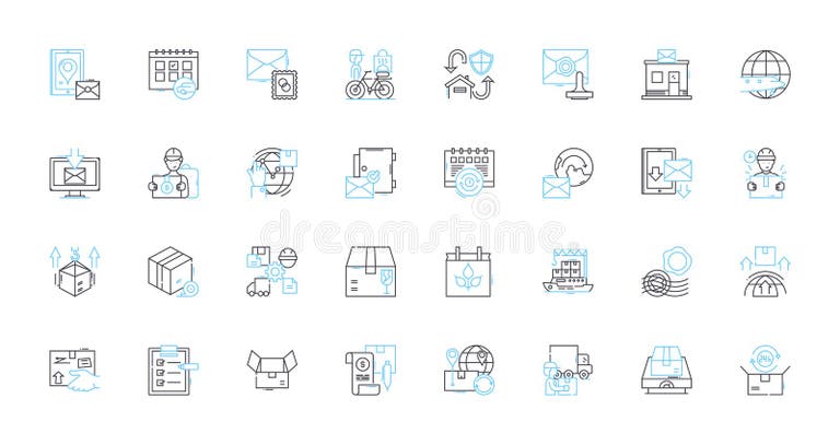 Content Optimization Linear Icons Set. Keywords, Optimization ...