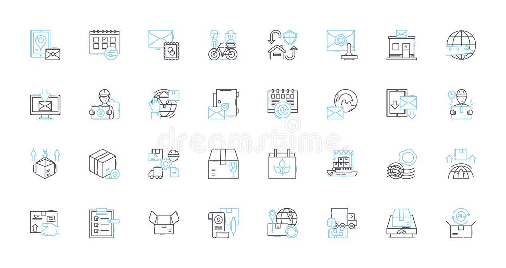 Content Optimization Linear Icons Set. Keywords, Optimization ...