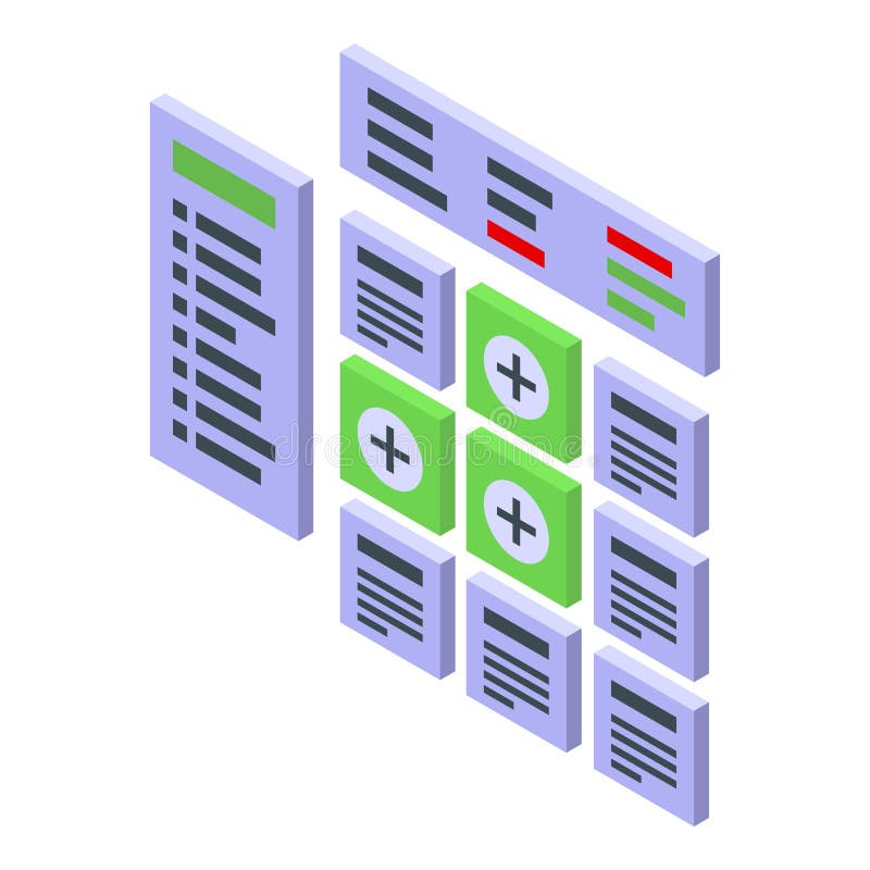Content Plan Icon Isometric Vector. Social Media Stock Vector ...