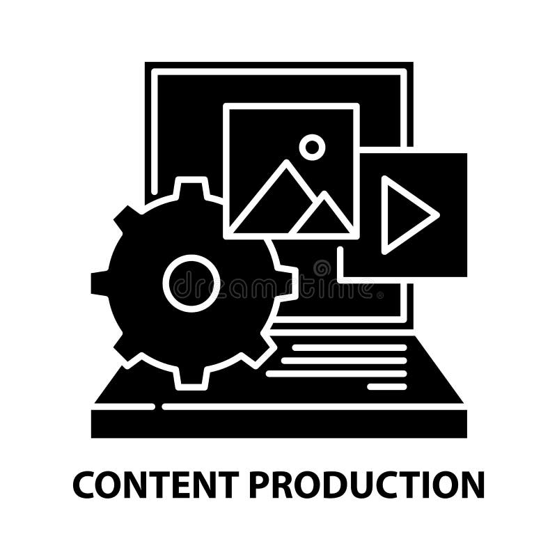Content Production Concept Icon, Linear Isolated Illustration, Thin ...