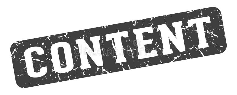 Content Rectangular Sign. Content Stamp Stock Vector - Illustration of ...