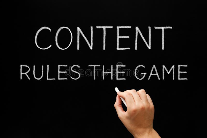 Content Rules the Game stock photo. Image of information - 88228650
