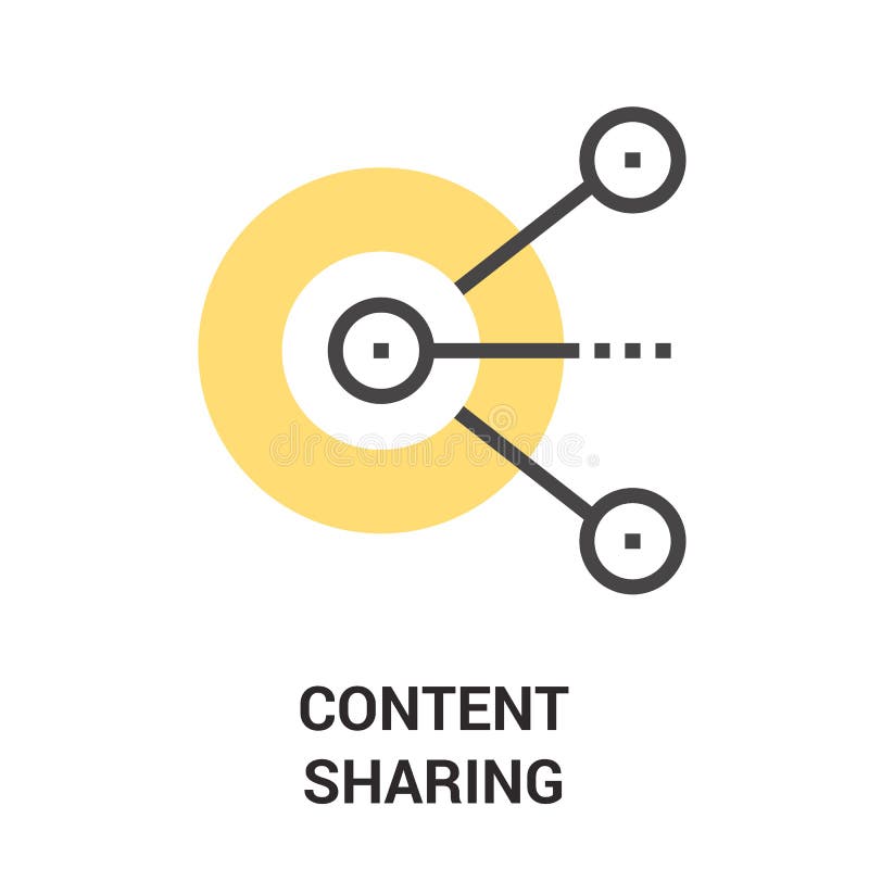 Content sharing icon stock vector. Illustration of global - 82347807