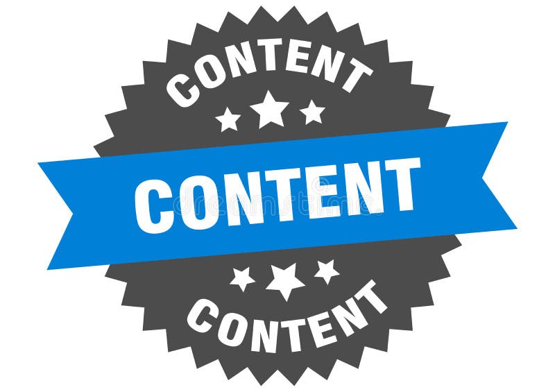 Content stock vector. Illustration of stamp, blue, grey - 160548257