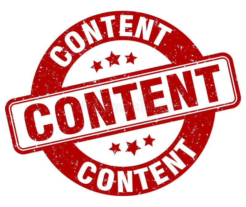 Content Stamp. Content Label. Round Grunge Sign Stock Vector ...