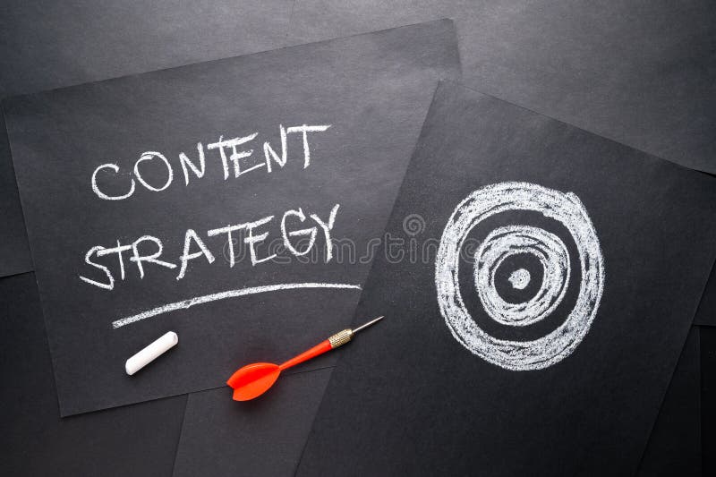 Content Strategy with Target Stock Photo - Image of draw, communication ...