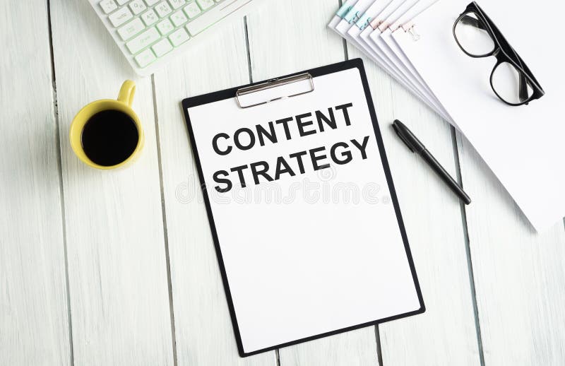 Content Strategy Word Cloud on a Digital Tablet Stock Photo - Image of ...