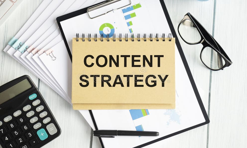 Content Strategy Word Cloud on a Paper Tablet Stock Image - Image of ...