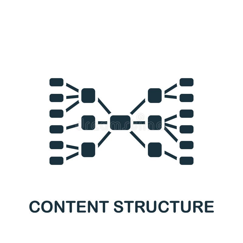 Content Structure Icon. Monochrome Simple Web Design Icon for Templates ...