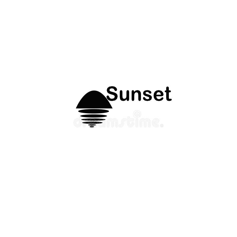 Sunset text stock illustration. Illustration of font - 359393940