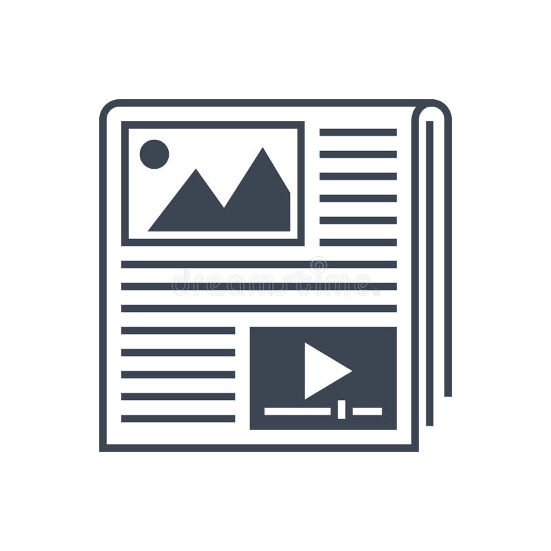 Content Vector Glyph Icon stock vector. Illustration of website - 189019502