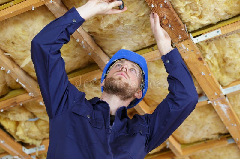 Content Worker Working on Wood Ceiling Stock Photo - Image of employee ...