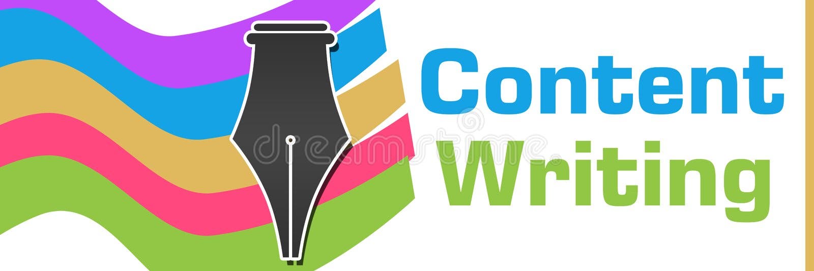 Content Writing Colorful Circle Stripes Stock Illustration ...