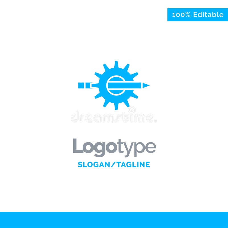 Content, Writing, Design, Development, Gear, Production Blue Solid Logo ...