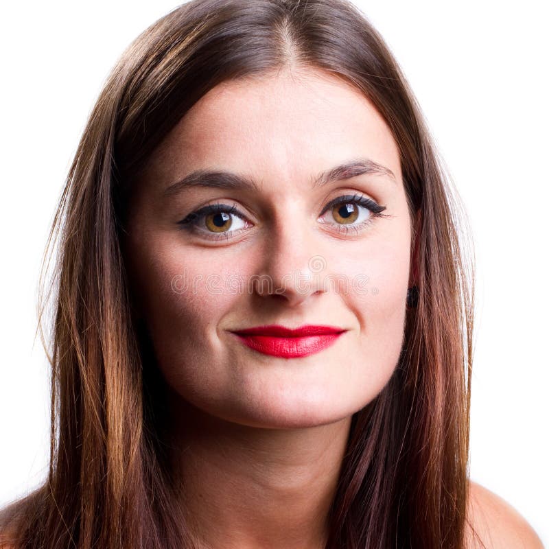 Content young woman stock image. Image of camera, shoulders - 20273983