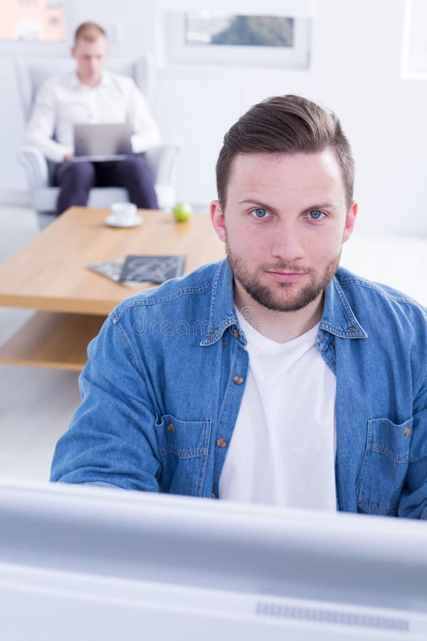 Contented Look To the Professional Future Stock Photo - Image of work ...